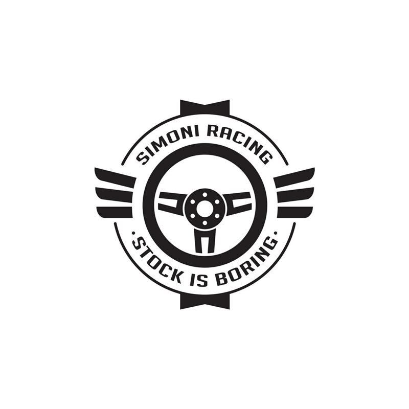 Sticker autocolant, Simoni Racing, Alb/Negru - eMAG.ro