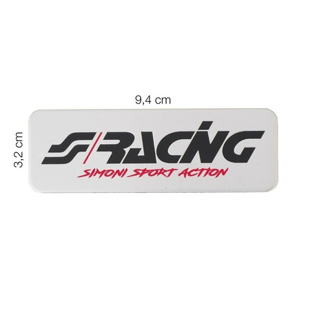 Sticker autocolant, Simoni Racing, Alb/Negru - eMAG.ro