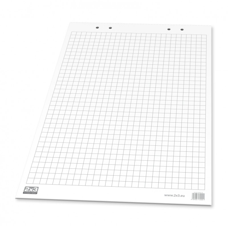 Hartie bloc flipchart, 2x3, in carouri, 58 x 83cm, 30 foi, Alb - eMAG.ro