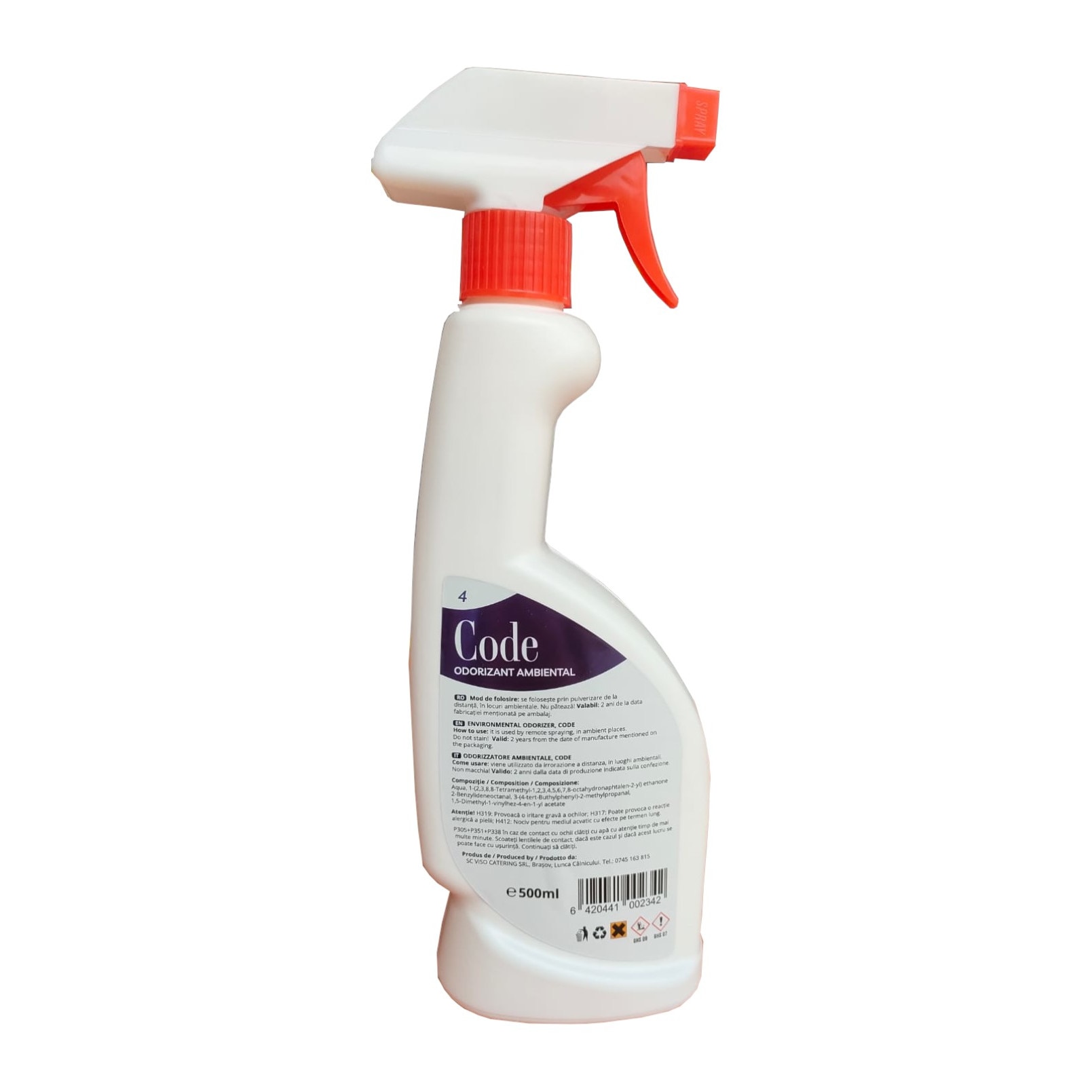 Odorizant Ambiental, Lervia, Code, Spray, 500 ml - eMAG.ro