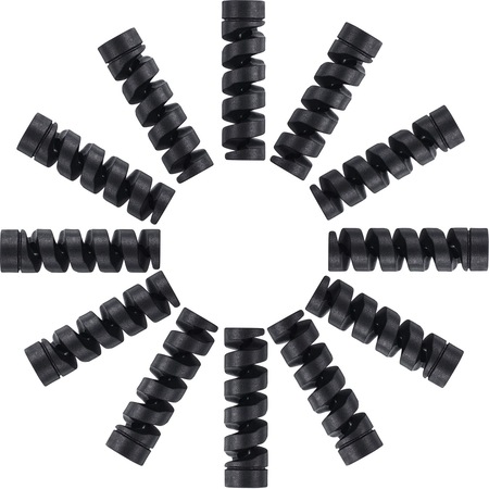 Set 12 protectii cabluri, Nouseg, Silicon, Negru - eMAG.ro