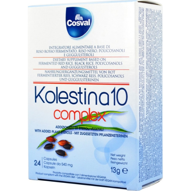 Supliment alimentar Kolestina 10 Complex, Cosval, Pentru colesterol, 24 ...