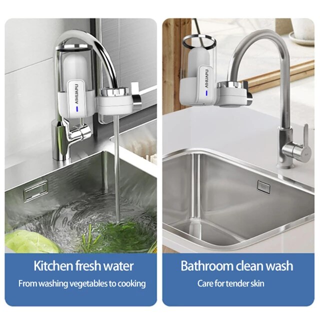 Filtru de apa potabila, Healthy Water, montare la robinet, 1 l/min cu 8 ...