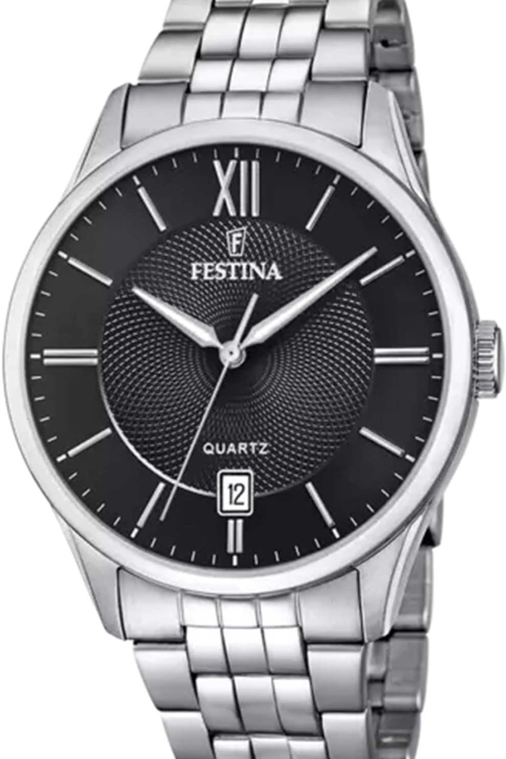 Festina, Ceas din otel inoxidabil cu cadran cu logo, Argintiu - eMAG.ro