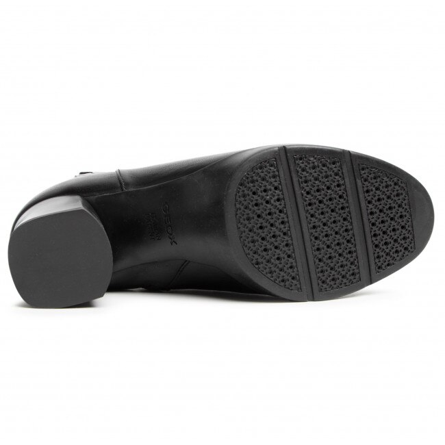 Ghete dama Geox D Anylla, piele naturala, fermoar, negru, 40 EU - eMAG.ro