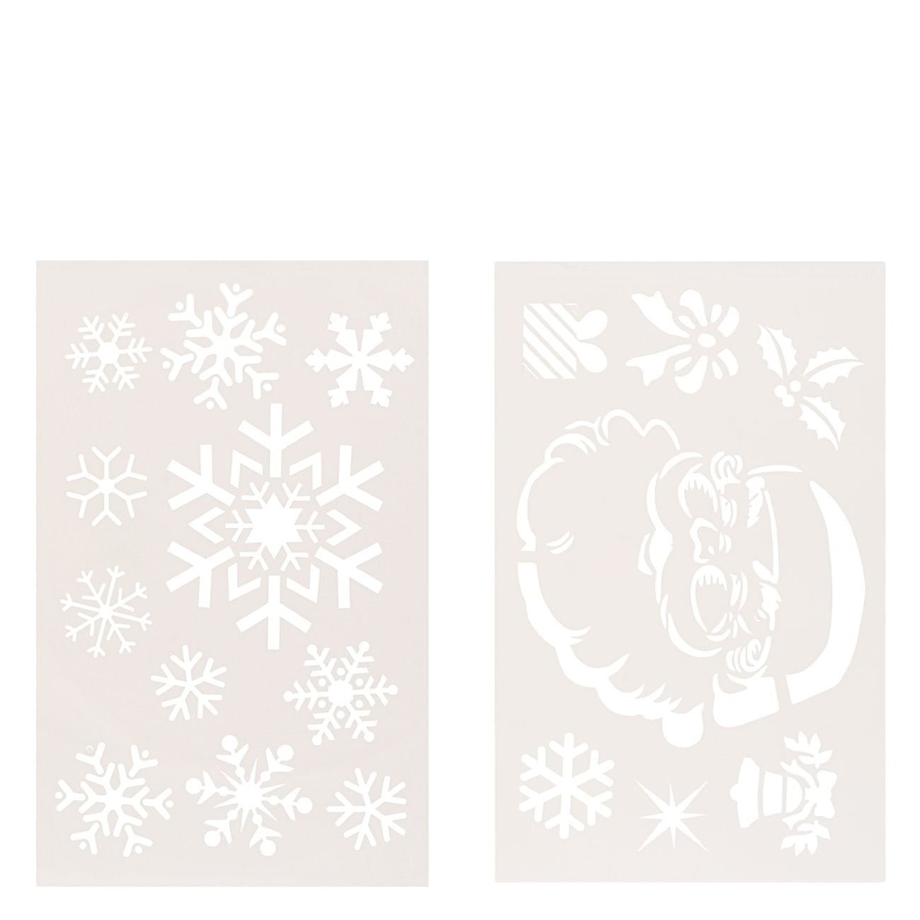 Set 2 sabloane pentru decorarea geamurilor de Craciun, 22 x 35 cm - eMAG.ro