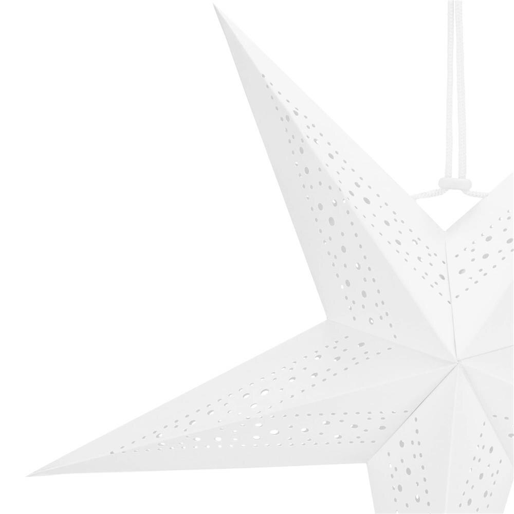 Stea decorativa 3D din hartie ajurata, 60cm, alba - eMAG.ro