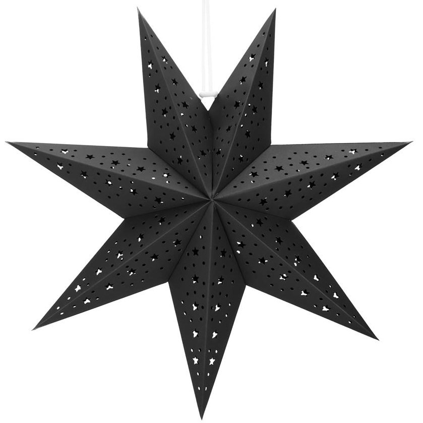 Stea decorativa 3D din hartie ajurata, 50cm, neagra - eMAG.ro