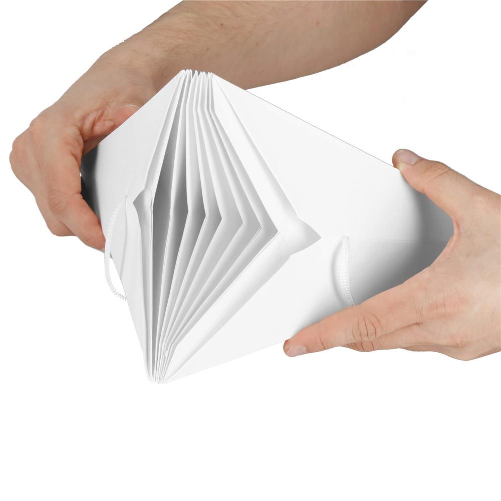 Stea decorativa 3D din hartie, cu 9 colturi, 60cm, alba - eMAG.ro