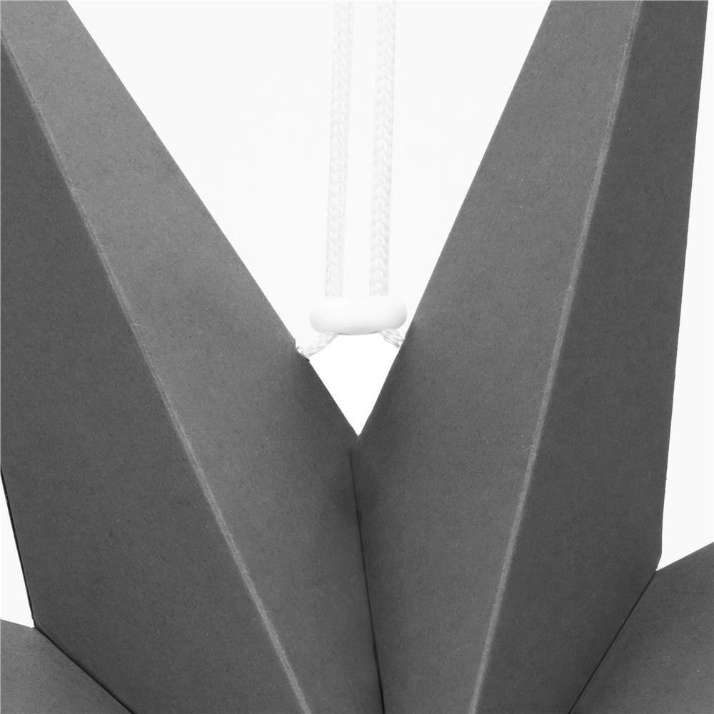 Stea decorativa 3D din hartie, cu 9 colturi, 60cm, argintie+ - eMAG.ro