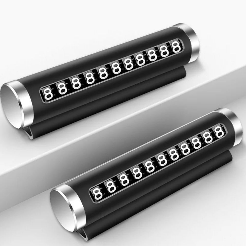 Suport auto numar telefon, Aliaj, Negru, Numere derulate - eMAG.ro