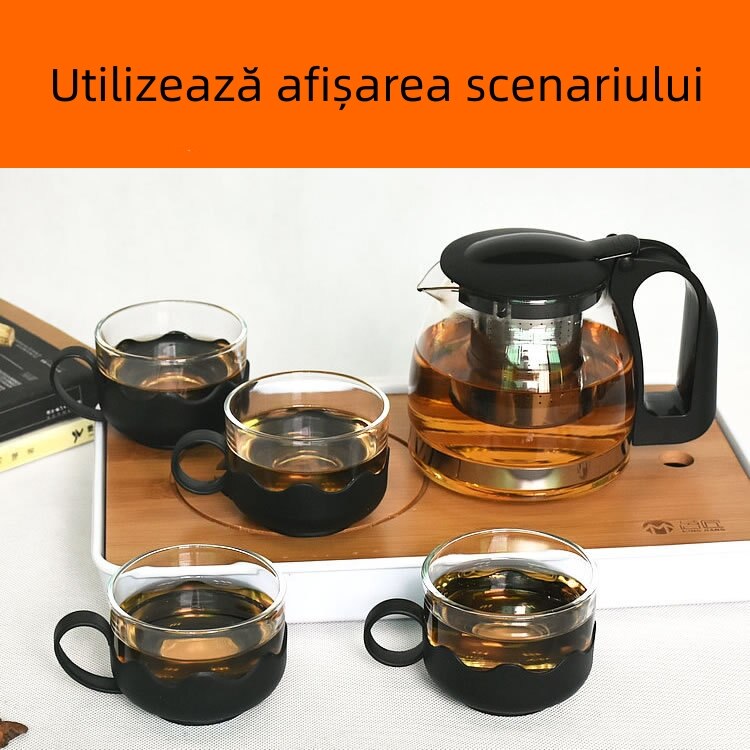 Ceainic cu infuzor, Sticla, 700ml, Transparent - eMAG.ro