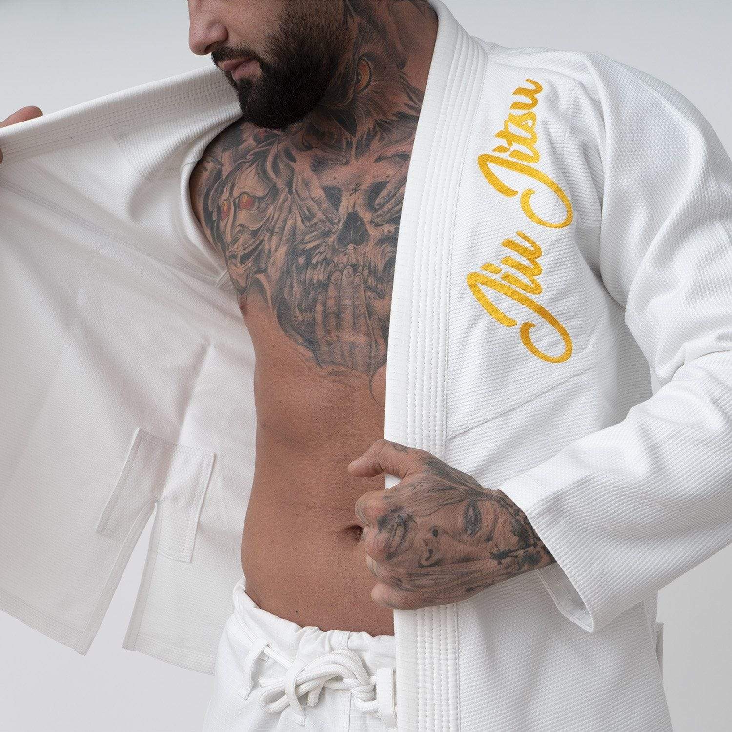 Kimono Jiu Jitsu Knockout, XXL, Alb - eMAG.ro