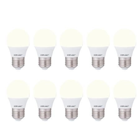 Set 10 Buc - Bec LED Ecoplanet, G45 230V 5W (40W), F, 4000K, lumina ...