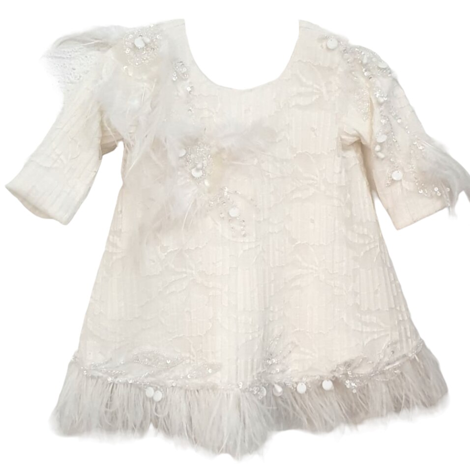 Rochie fetite, ALBA CA ZAPADA, alba, 6-9 luni - eMAG.ro