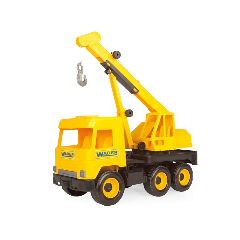 Camion cu macara, Wader, Plastic, 12 luni+, Galben - eMAG.ro