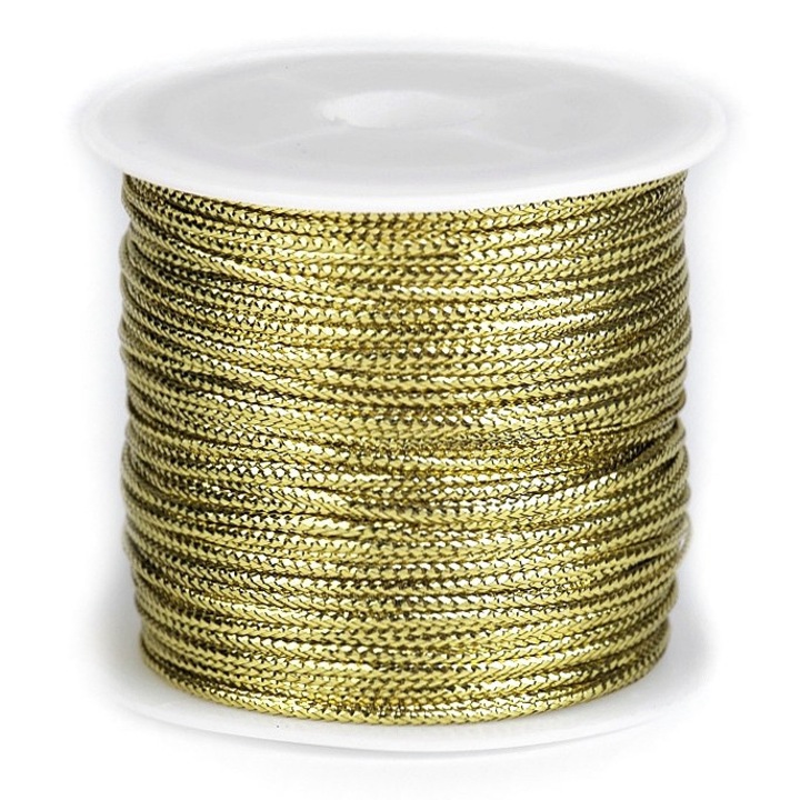 Snur plat lurex, latime 1,1 mm, rola 30 m - eMAG.ro