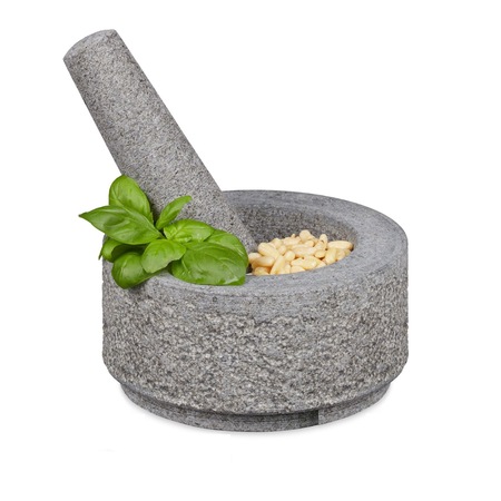 Mojar cu pistil Relaxdays, granit, 7 x 14 cm - eMAG.ro