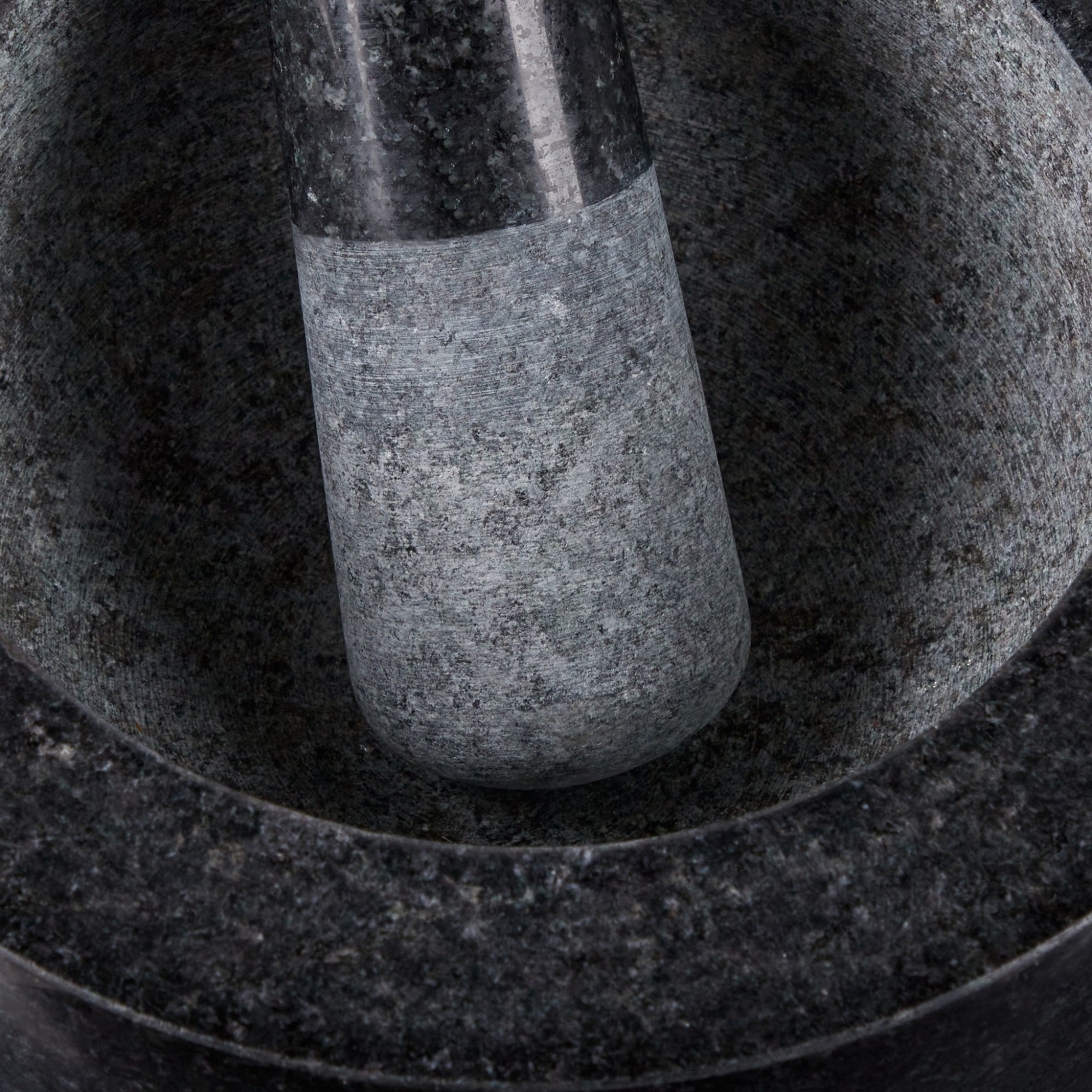 Mojar cu pistil Relaxdays, granit, negru, 12 x 20 cm - eMAG.ro