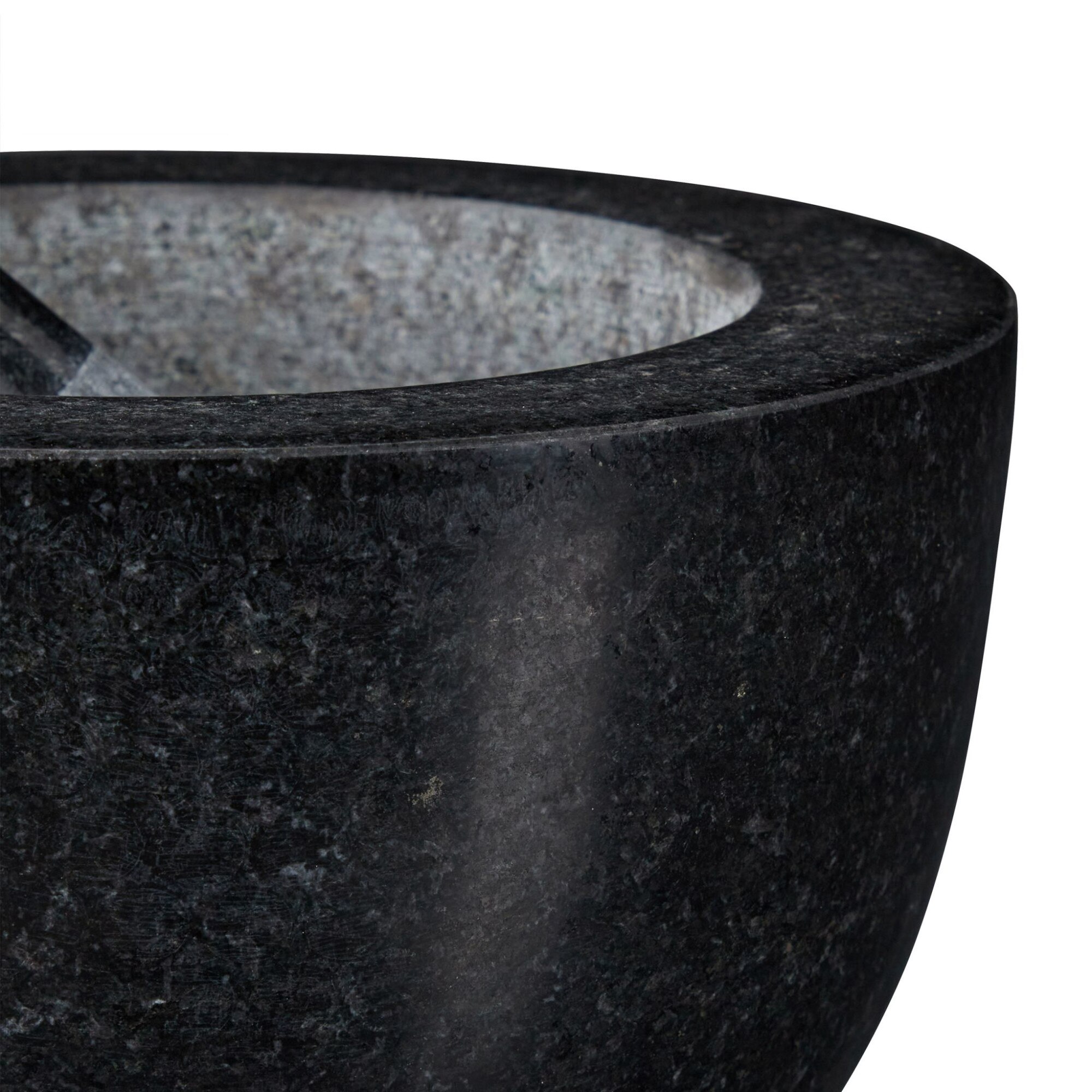 Mojar cu pistil Relaxdays, granit, negru, 12 x 20 cm - eMAG.ro