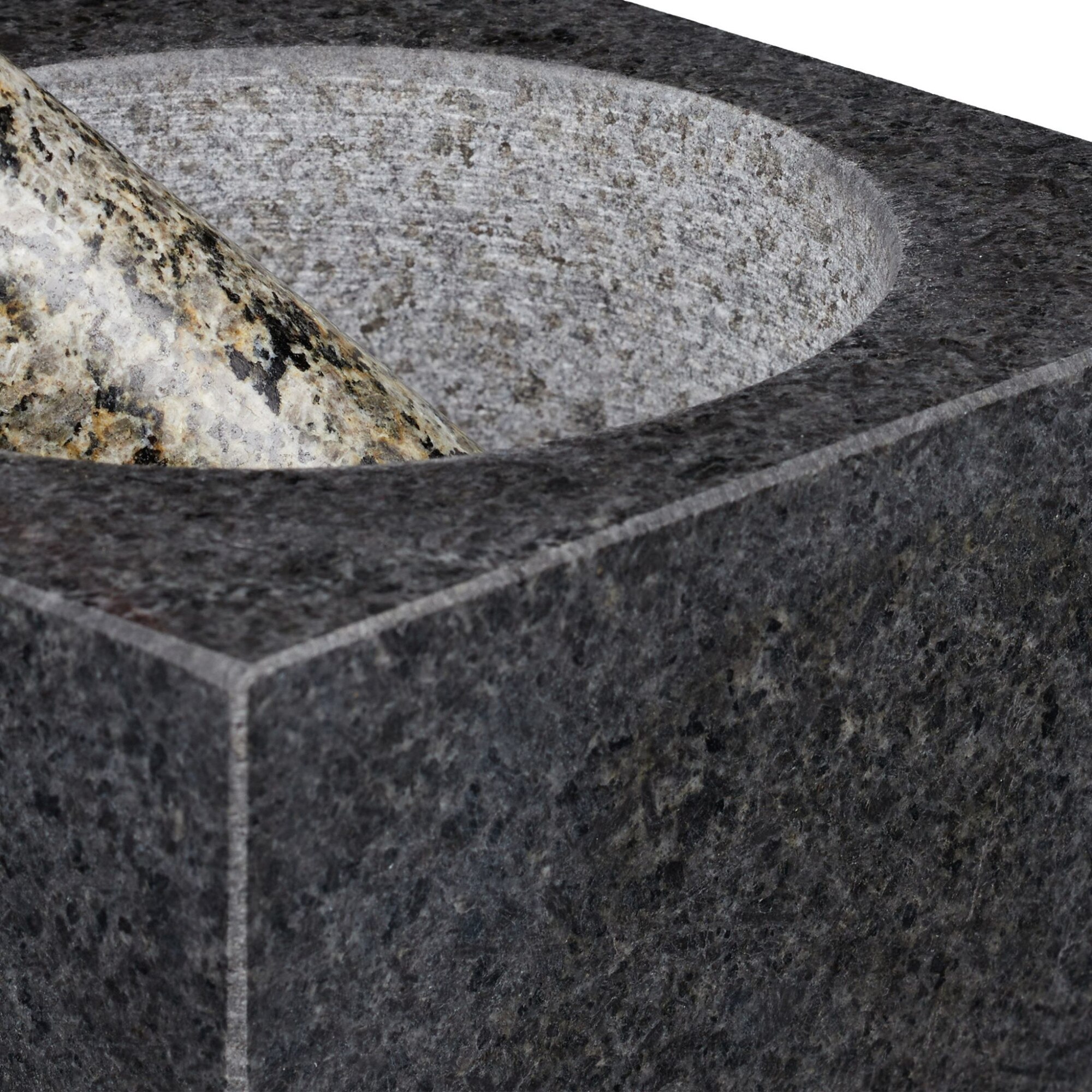 Mojar cu pistil Relaxdays, granit, 10.5 x 14.5 x 14.5 cm - eMAG.ro