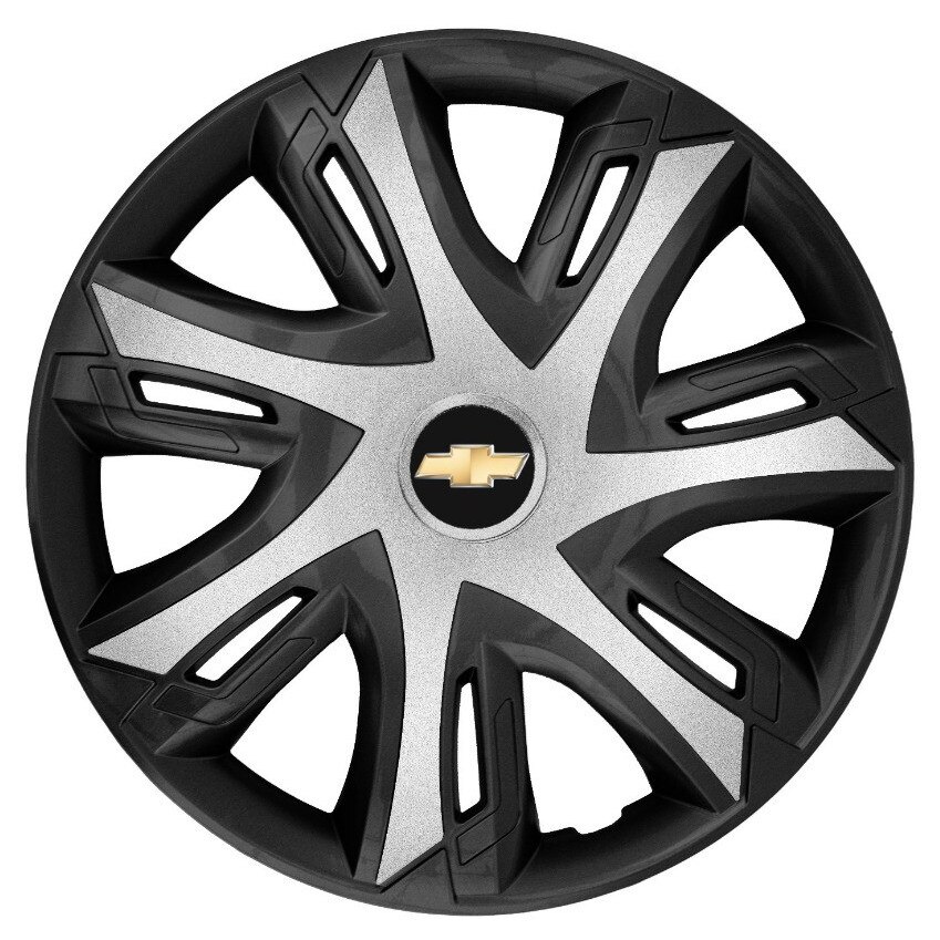 Set 4 capace roti power bicolor silver R14 pentru gama auto Chevrolet ...