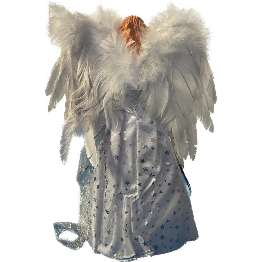 Varf de brad in forma de Ingeras, Alb, Inaltime 20 cm - eMAG.ro