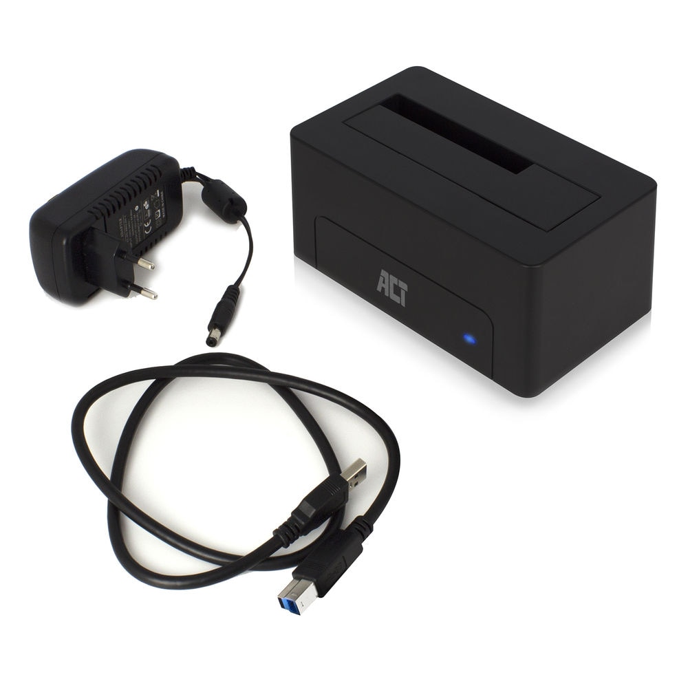 Docking station ACT AC1500, USB 3.1 Gen1, Pentru 3.5"/2.5" SATA HDD/SSD ...