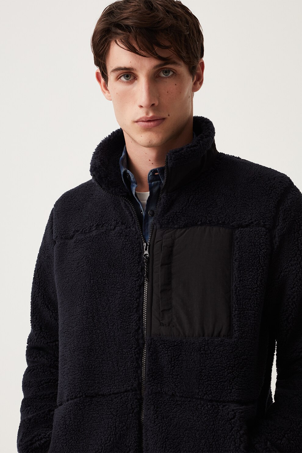 OVS, Жилетка с цип и джобове, Черен, L - eMAG.bg