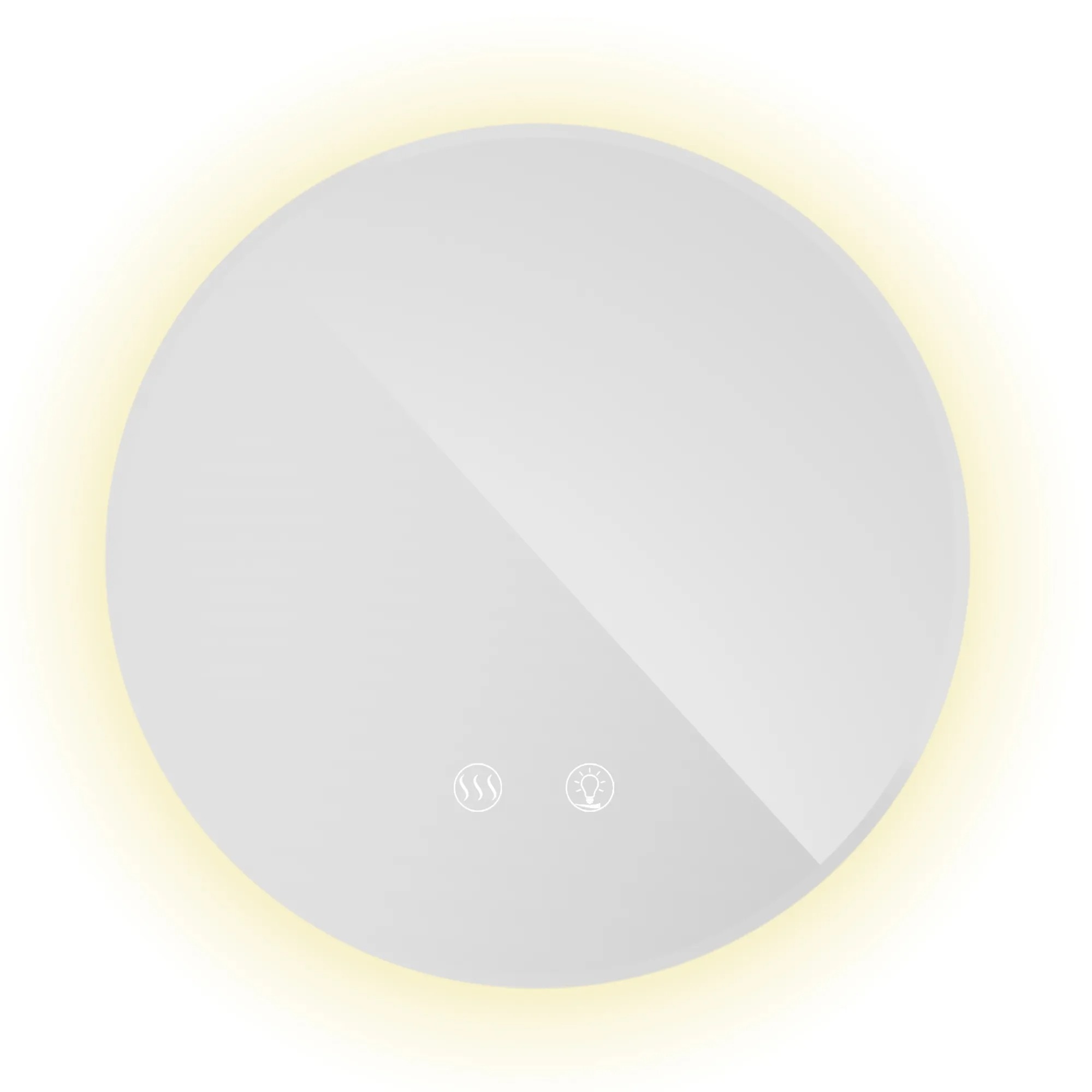 Oglinda Rotunda Perete cu Led, Diametru 80 cm, Ajustare temperatura ...