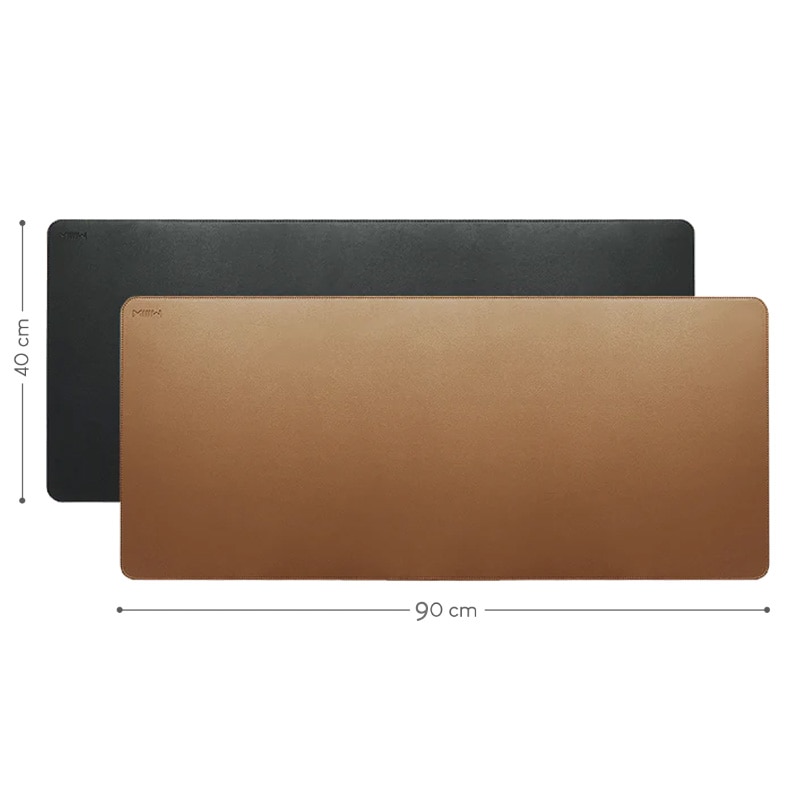 Mousepad pentru protectie birou, din piele PVC, cu doua fete Maro ...