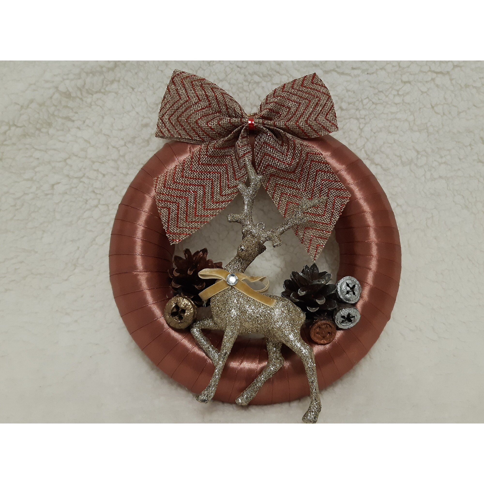 Coronite handmade, de Craciun, pentru usi, diametru 22 cm - eMAG.ro