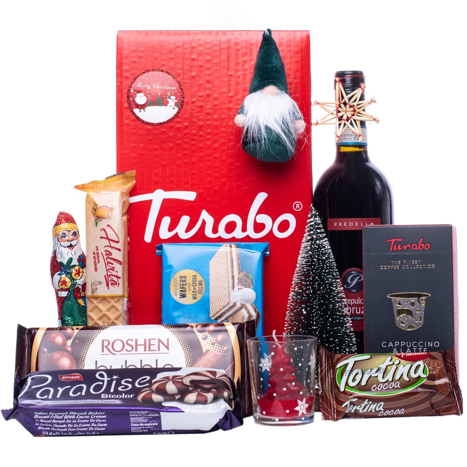 Cos Cadou TURABO Family - Capsule de cafea TURABO, VIn Rosu, Ciocolata ...