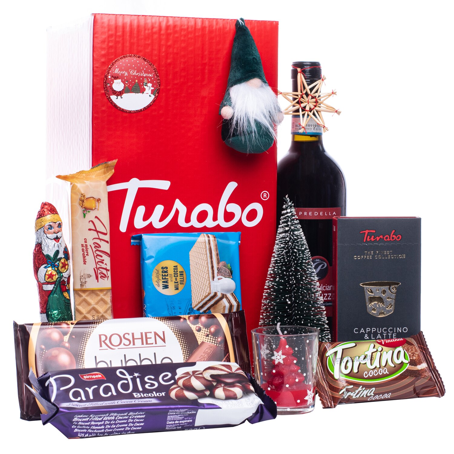 Cos Cadou TURABO Family - Capsule de cafea TURABO, VIn Rosu, Ciocolata ...