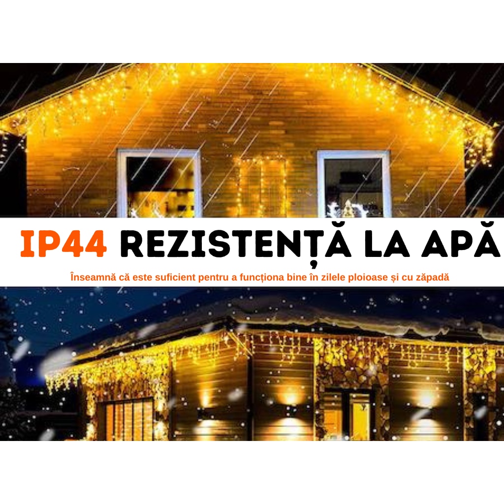 Instalatie De Craciun Tip Turturi, 5M, 8 Jocuri De Lumini,100 Led-uri ...