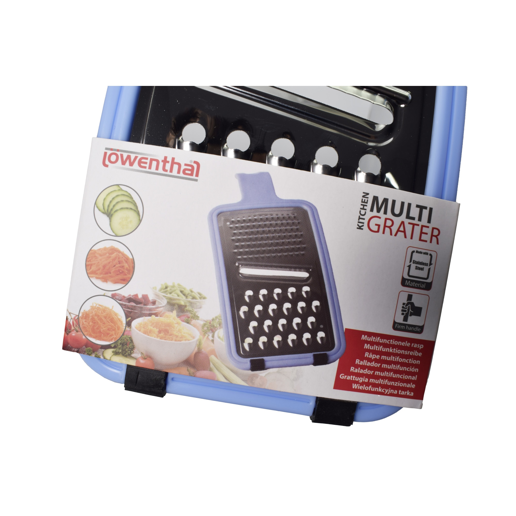 Razatoare multifunctionala, 3 in 1, material inox, culoare albastru, 28 ...