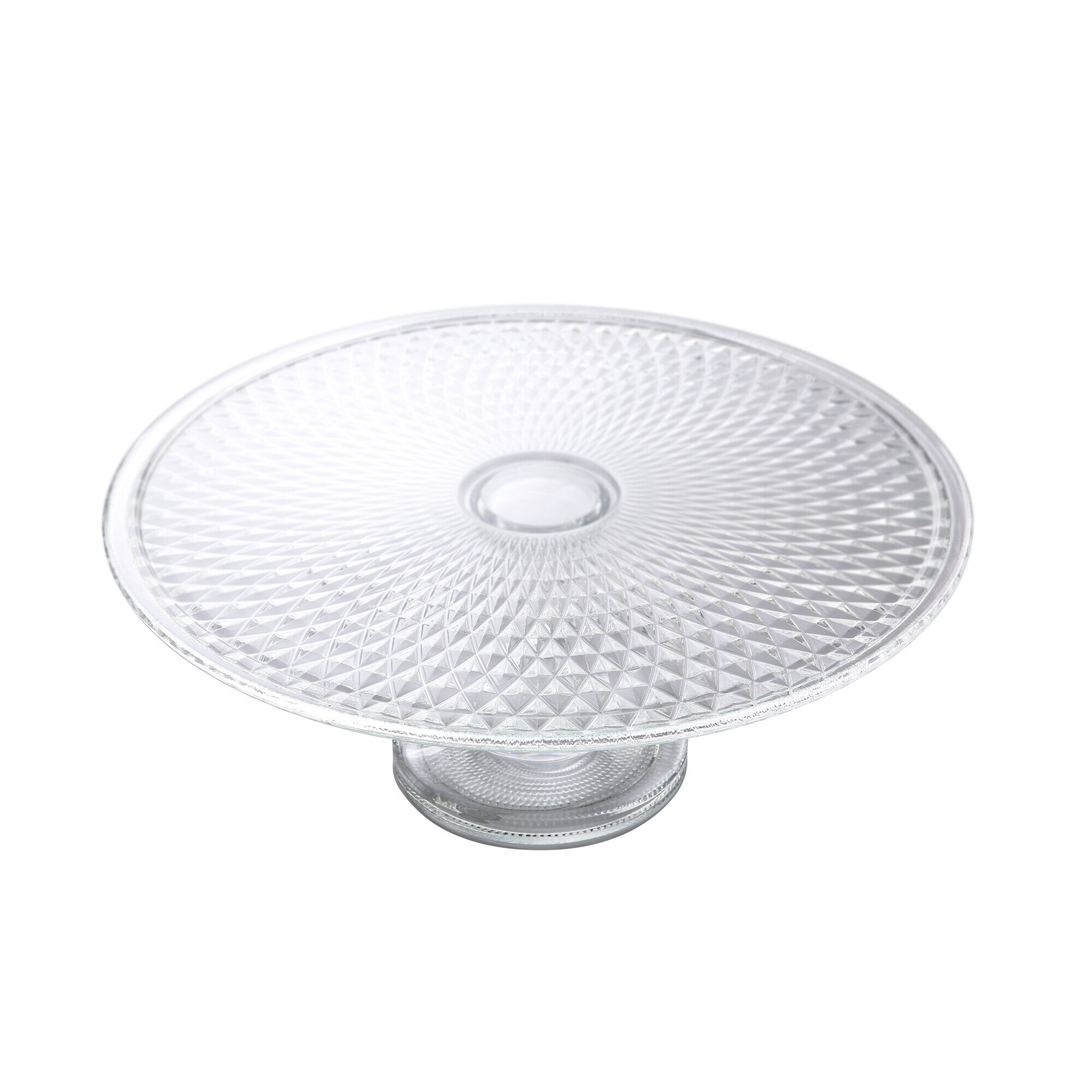Platou pentru tort din sticla, 36 cm, Cristal, Domotti - eMAG.ro