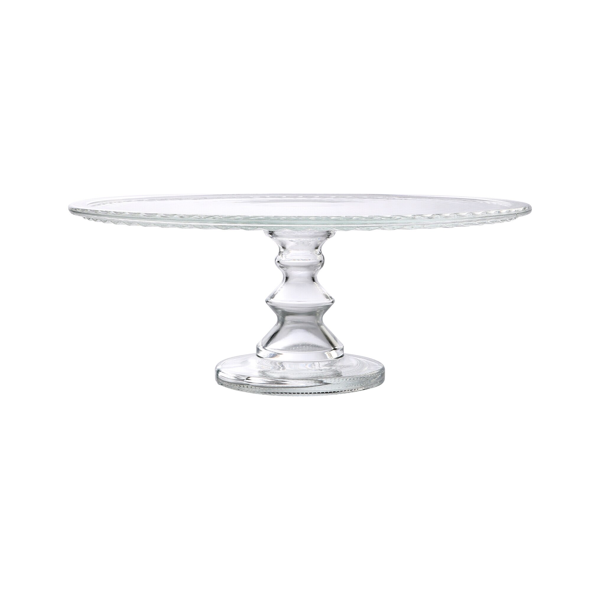 Platou pentru tort din sticla, 36 cm, Cristal, Domotti - eMAG.ro