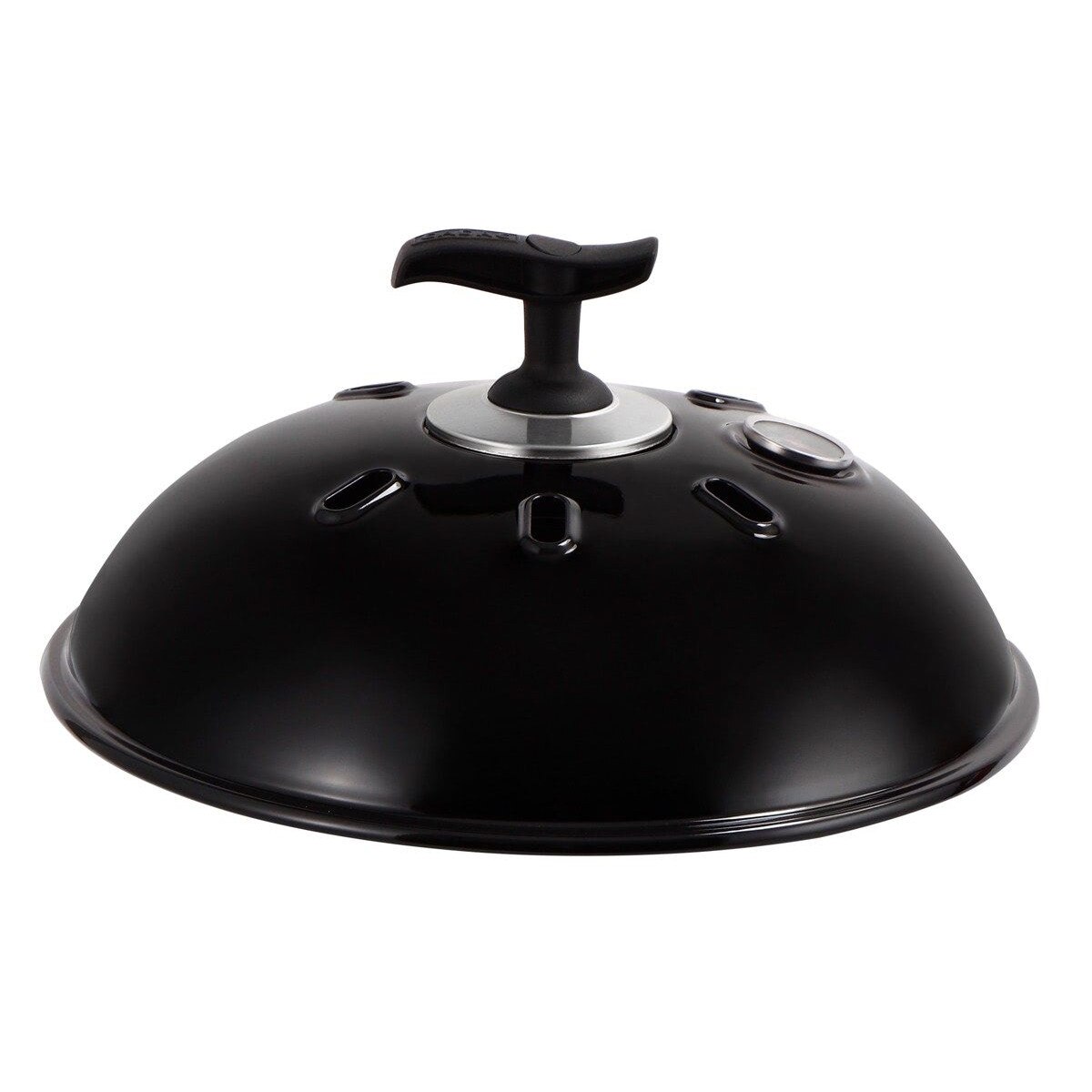 Capac pentru gratar, Cadac, 42 cm, Otel emaliat, Negru, Argintiu - eMAG.ro