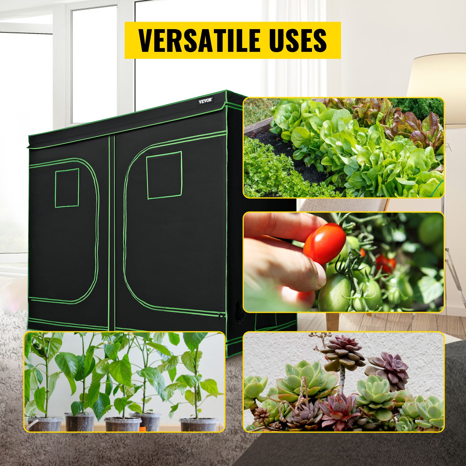 Prelata Cultivare Hidroponica Grow Tent, solar pentru microplante, 2 ...