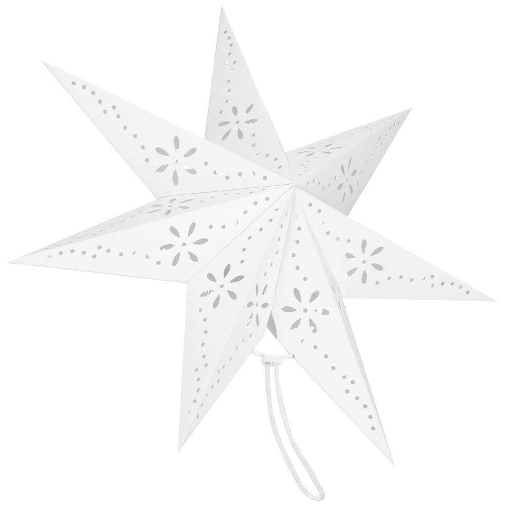 Stea decorativa 3D din hartie ajurata, 50cm, alba - eMAG.ro