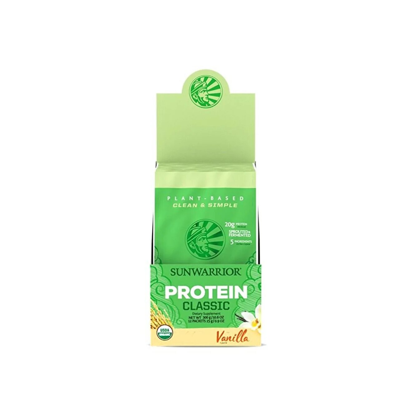 Proteina vegetala Sunwarrior Protein Classic Vanilla, 12 x 25 g - eMAG.ro