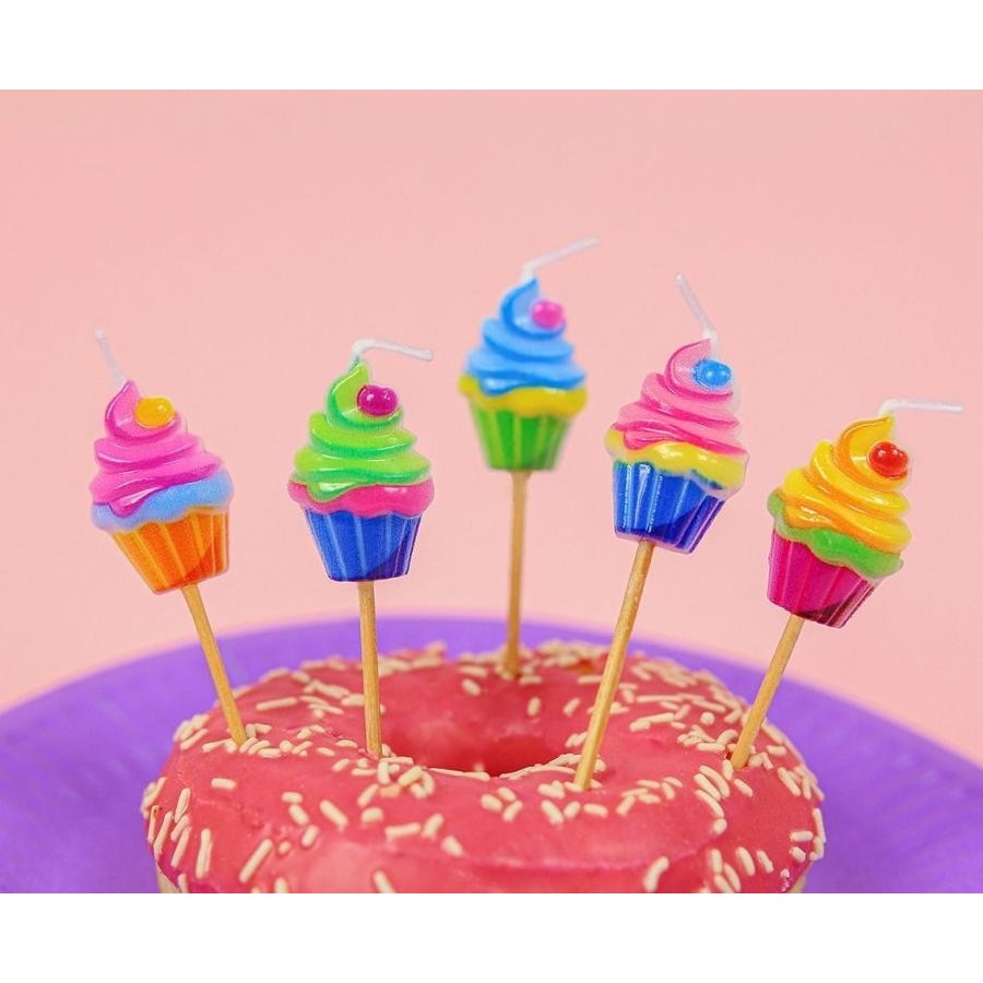 Set de lumanari pentru tort, Amscan, 7,5 cm, Multicolor - eMAG.ro