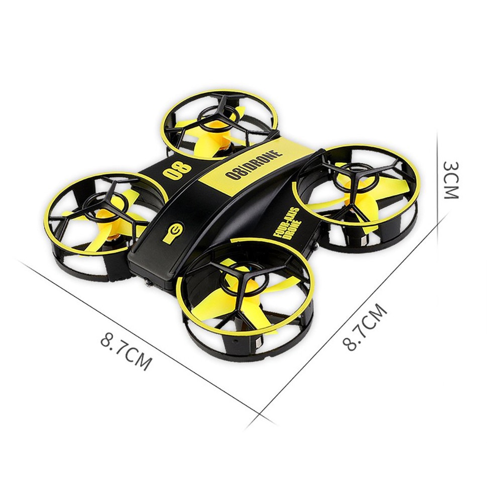 Mini Drona mentinerea altitudinii cu elice ecranate RH821 galben - eMAG.ro
