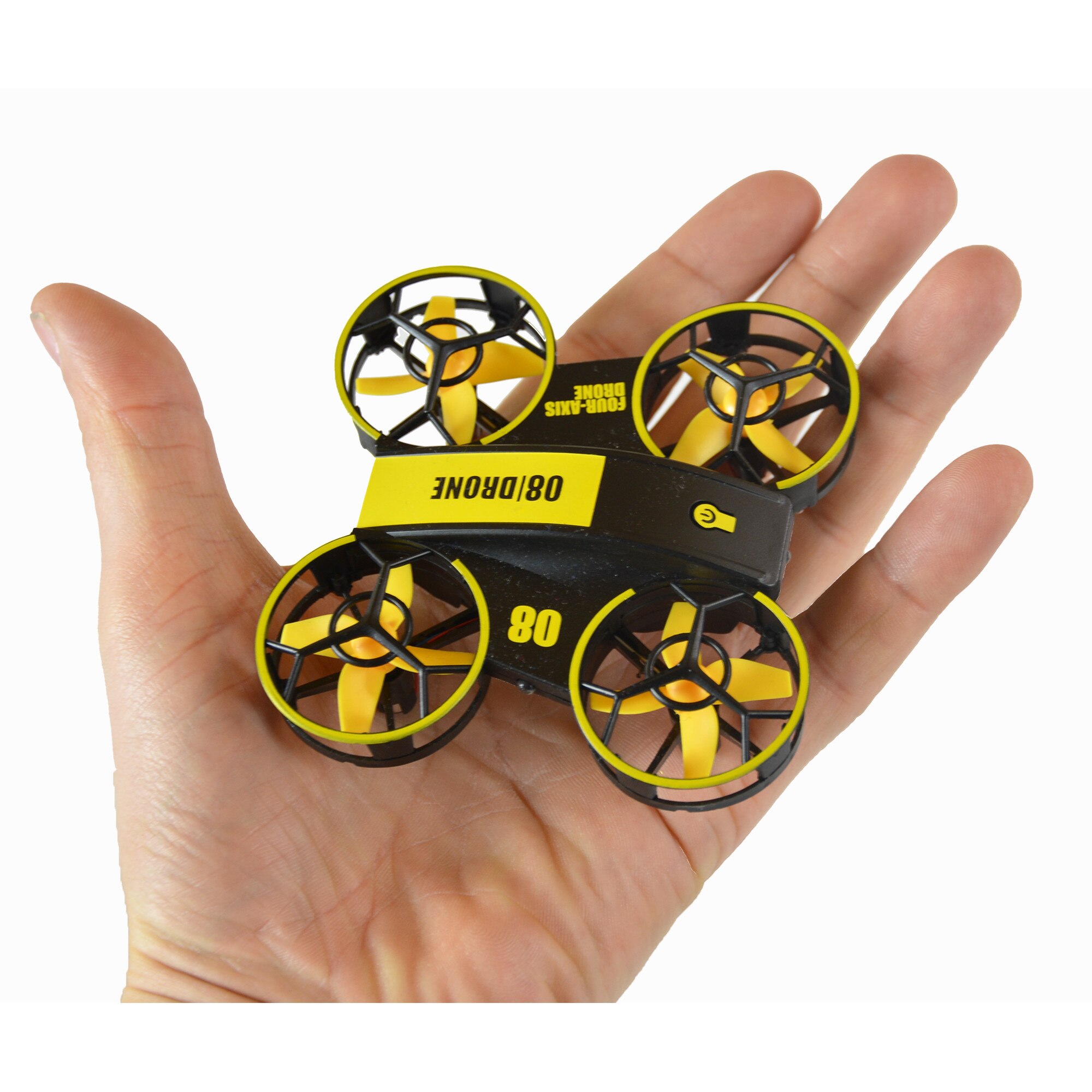 Mini Drona mentinerea altitudinii cu elice ecranate RH821 galben - eMAG.ro