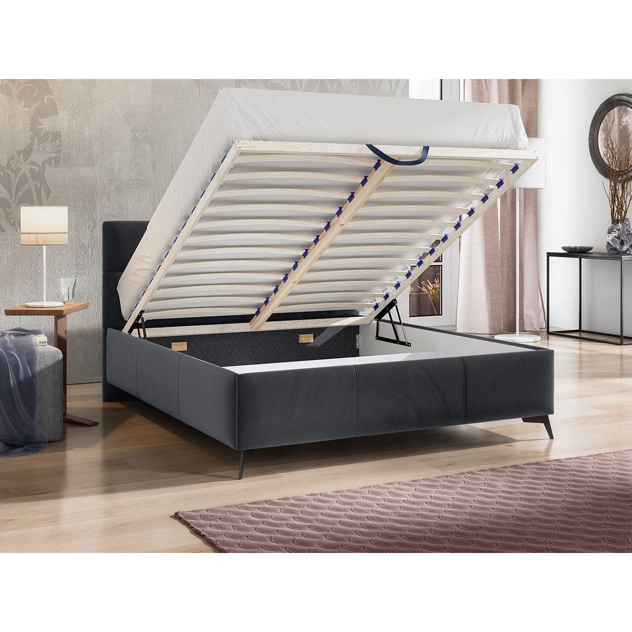 Pat Widans 160x200, Mirjan24, gri - eMAG.ro