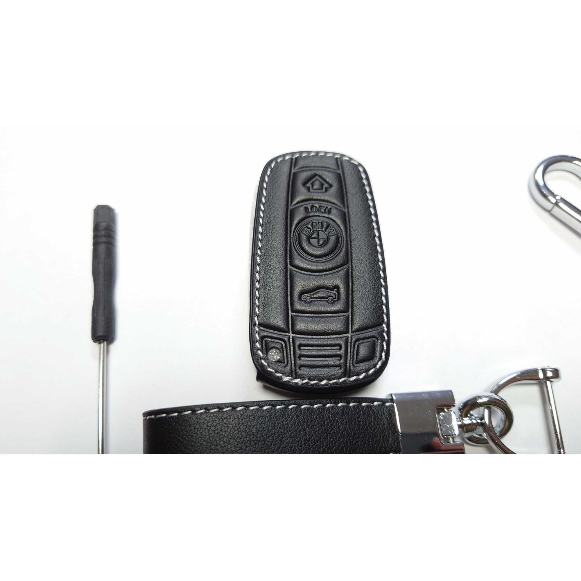Husa cheie piele ecologica negru BMW E90 E60 E70 E87 E30 E34 E36 E38 E39 E46 - eMAG.ro