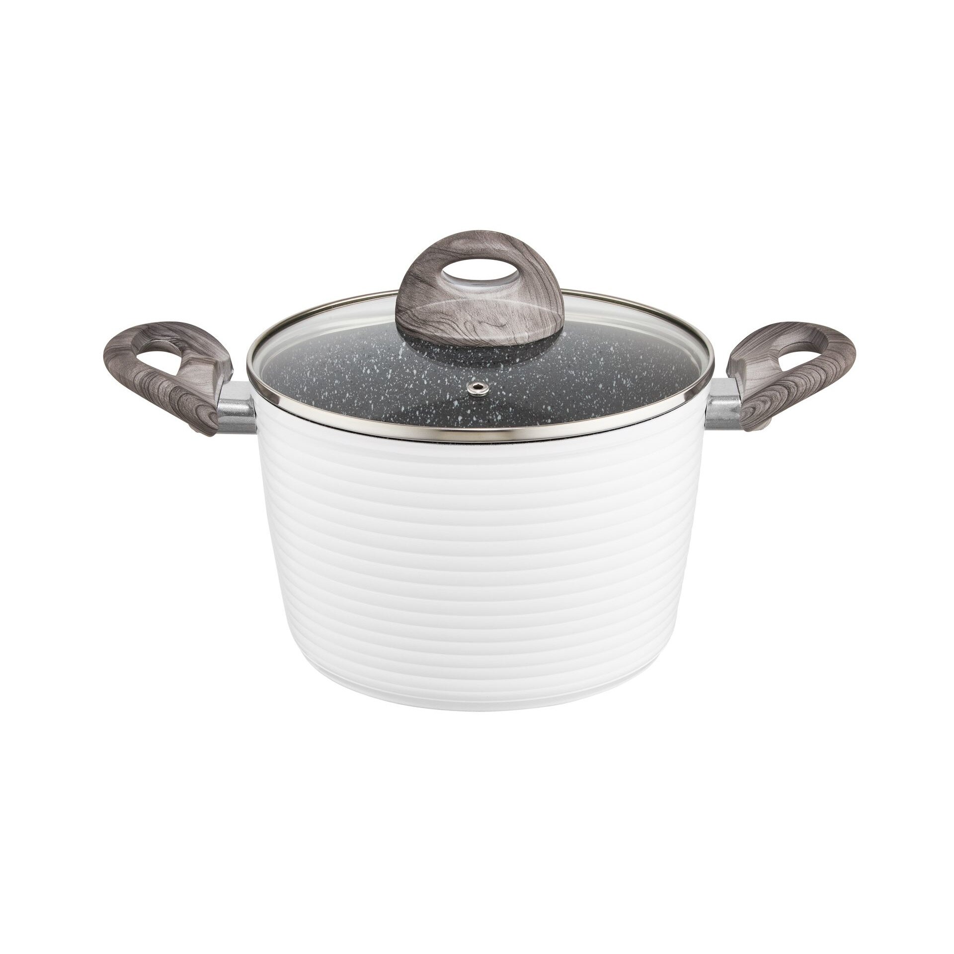 Oala inalta cu capac 24 cm, 5.8 l, cu invelis antiaderent Qualum Basic ...