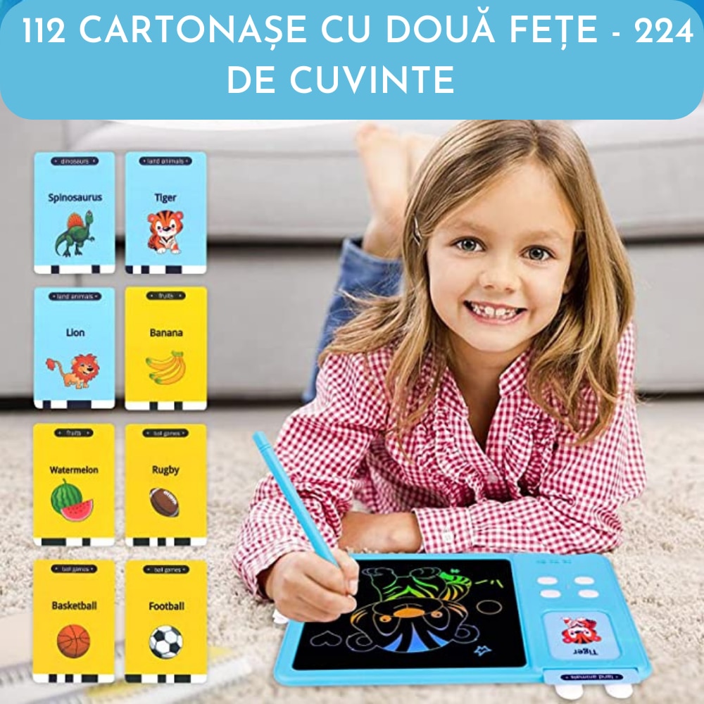 Tableta LCD interactiva educationala de scris si desenat pentru copii ...