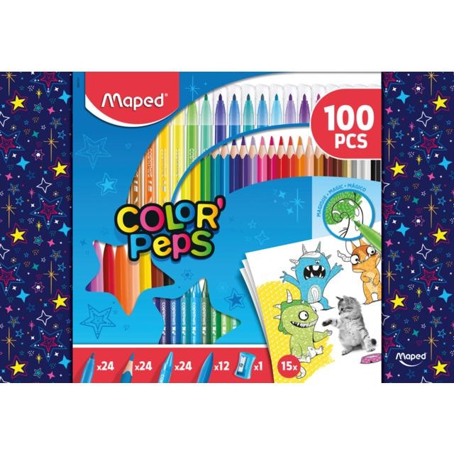 Комплект за оцветяване Maped, 100 бр - eMAG.bg
